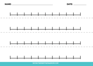 4 Blank Number Lines (Printable PDF Downloads) - Freebie Finding Mom