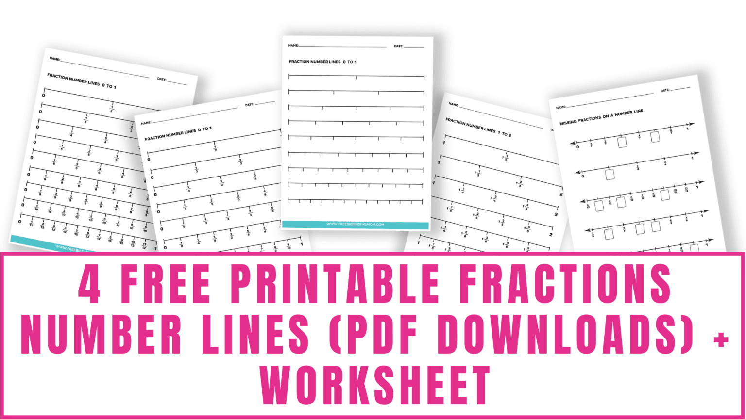 4 Free Printable Fractions Number Line PDFs - Freebie Finding Mom