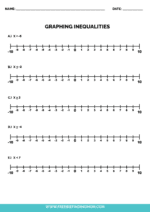 Graphing Inequalities on a Number Line Worksheet - Freebie Finding Mom