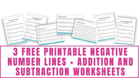 3 Free Negative Number Line PDFs + Worksheets - Freebie Finding Mom