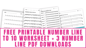 Free Printable Number Line to 10 Worksheet - Freebie Finding Mom