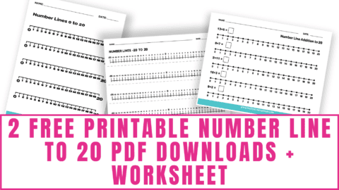 Free Printable Number Line to 20 PDFs - Freebie Finding Mom
