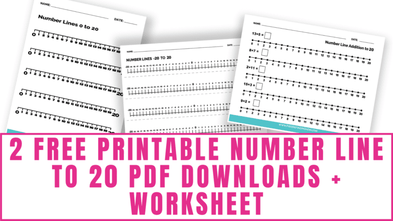 7 Free Integer Number Line Printables - Freebie Finding Mom