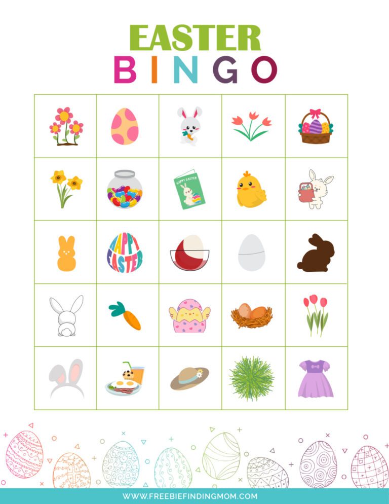10 Kids' Easter Bingo Printable Cards