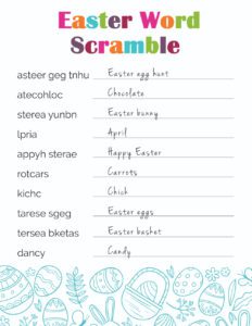 5 Printable Fun Easter Games for Kids