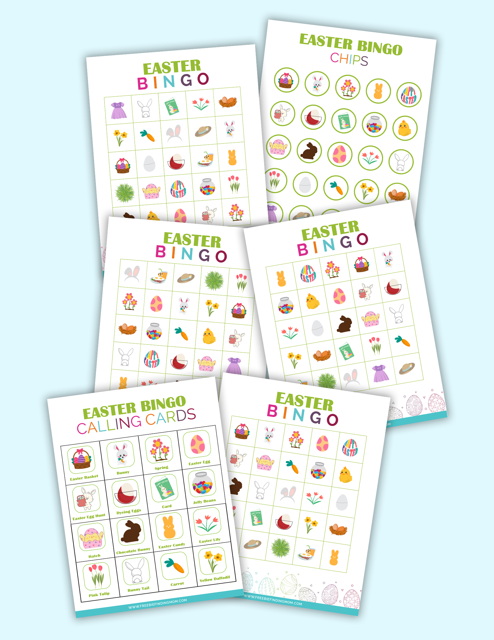 10 Kids' Easter Bingo Printable Cards