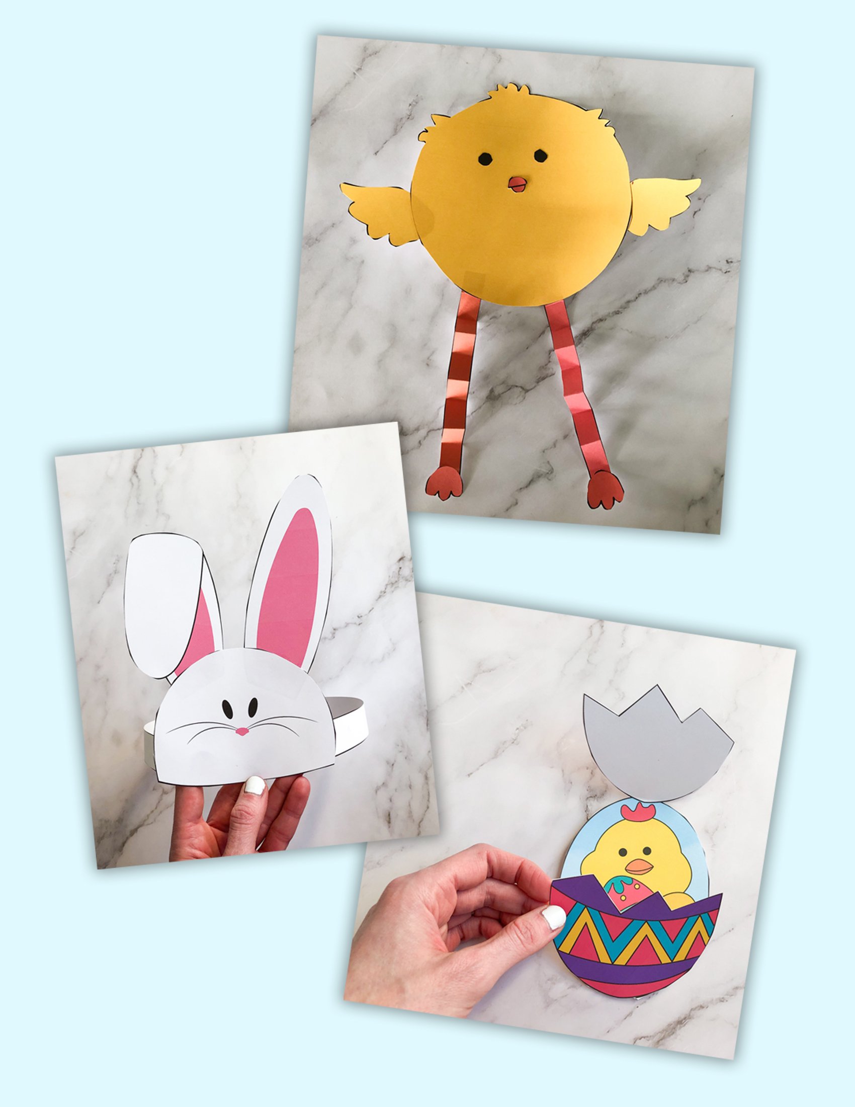 3 Printable Easy Easter Crafts for Preschoolers