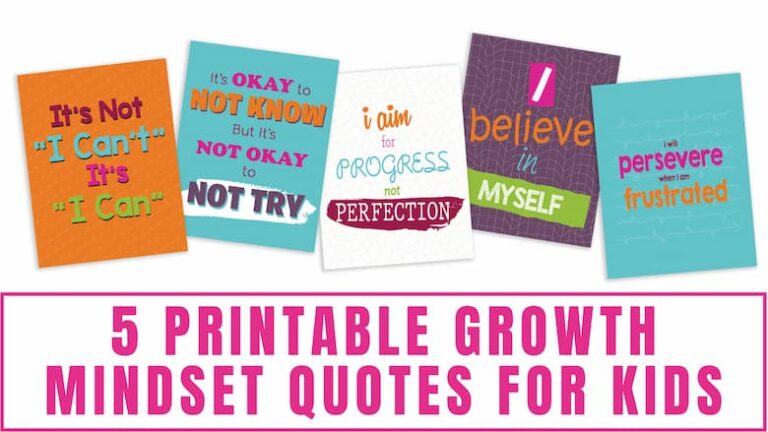 Growth Mindset for Kids: Printable Worksheets and Activities