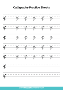 Free Beginner Calligraphy Practice Sheets (PDFs)