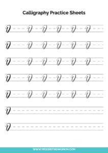Free Beginner Calligraphy Practice Sheets (PDFs) - Freebie Finding Mom
