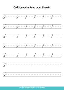 Free Beginner Calligraphy Practice Sheets (PDFs) - Freebie Finding Mom