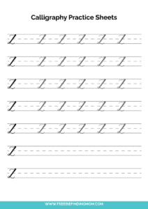 Free Beginner Calligraphy Practice Sheets (PDFs)