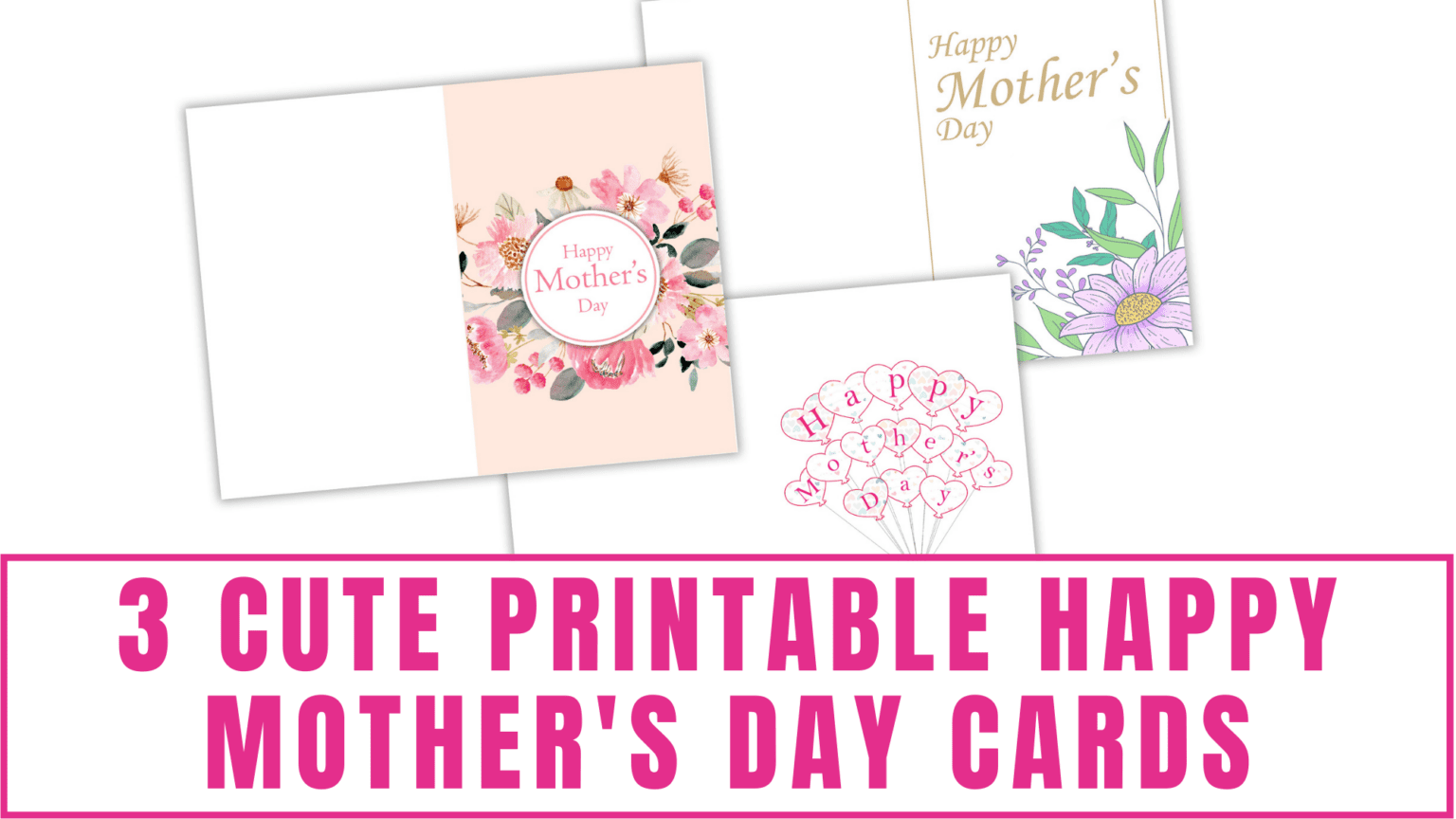 Happy Mother's Day Cursive Font (Free Printables)