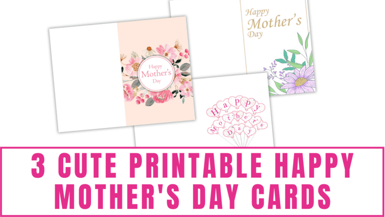 Happy Mother's Day Cursive Font (Free Printables)