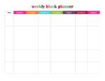 Printable Daily & Weekly Block Schedule Templates