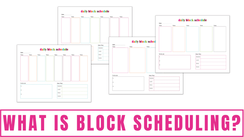 What Is Block Scheduling Freebie Finding Mom