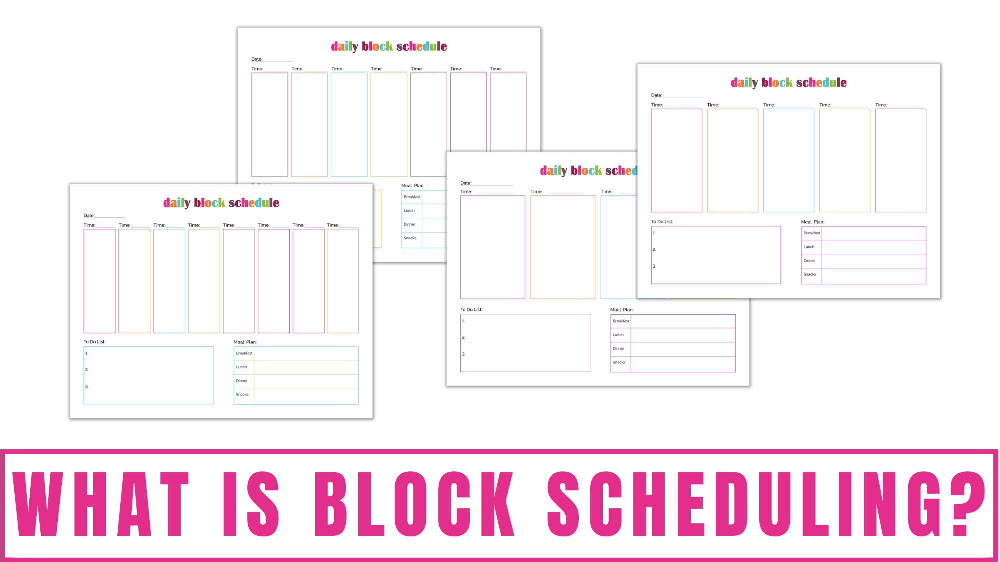 What Is Block Scheduling Freebie Finding Mom