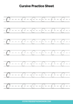 Free Printable Cursive Writing Practice Sheets PDF Downloads