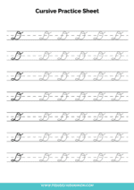 Free Printable Cursive Writing Practice Sheets PDF Downloads