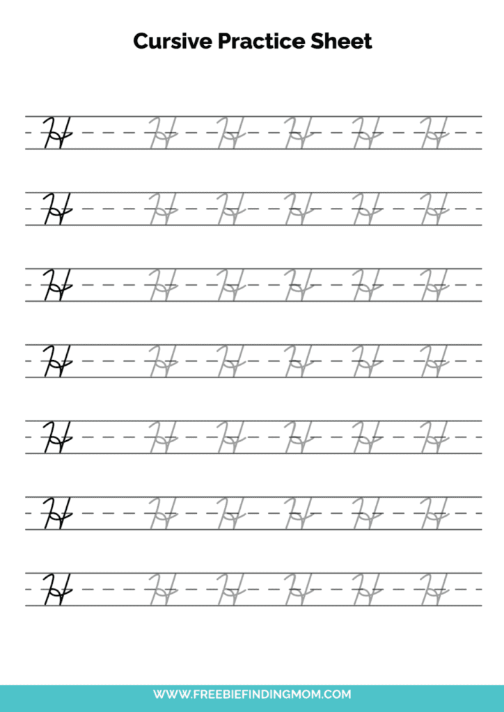 Cursive Letter H