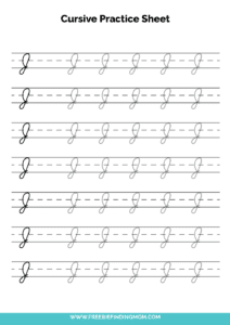 Free Printable Cursive Writing Practice Sheets PDF Downloads