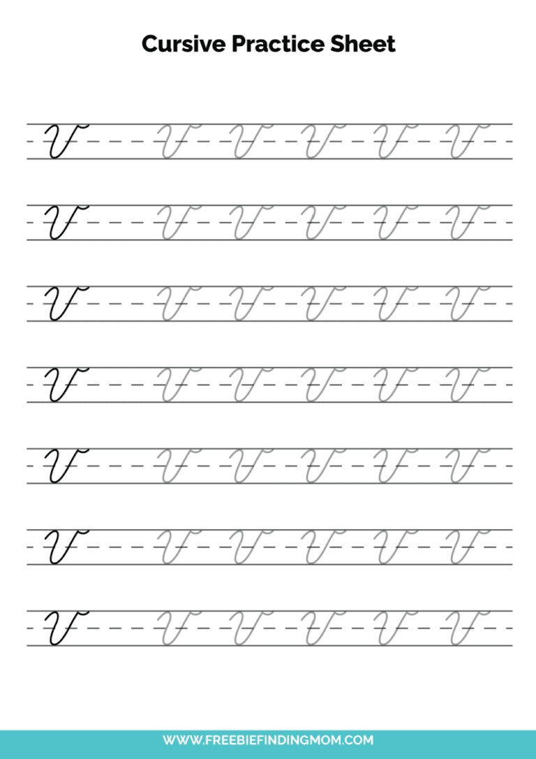 Free Printable Cursive Writing Practice Sheets PDF Downloads