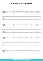 Free Printable Cursive Alphabet Practice Sheets: Lowercase C