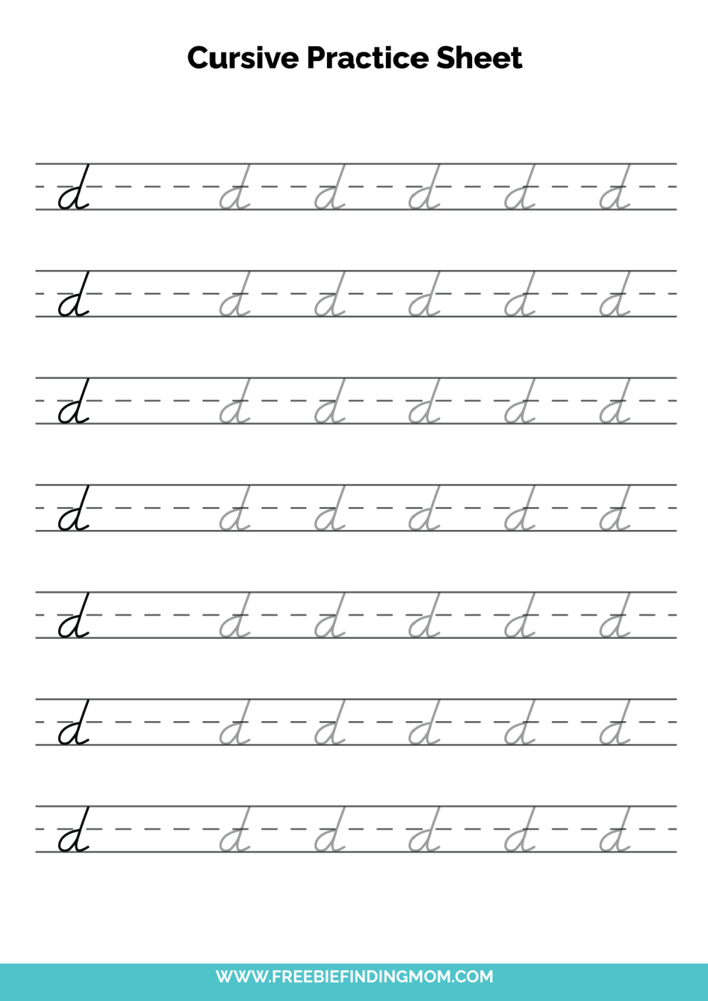 Cursive Lowercase D