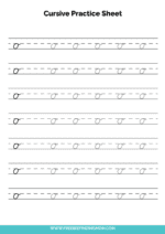 Free Printable Cursive Alphabet Practice Sheets: Lowercase O