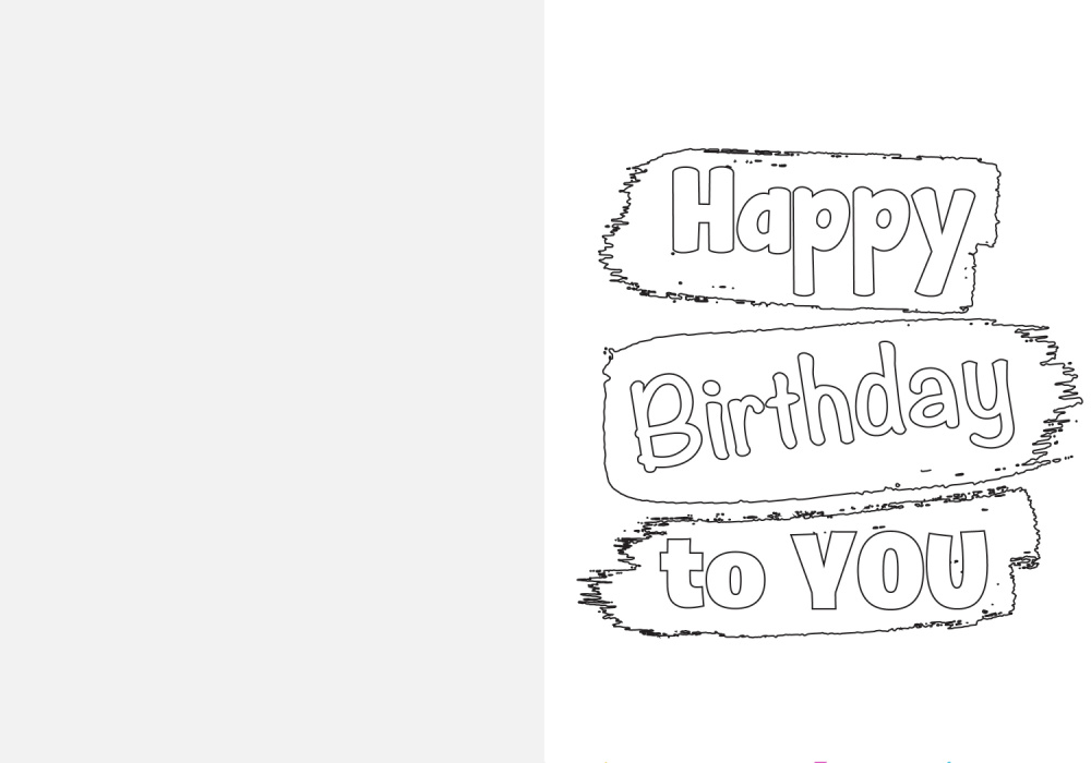 Foldable Printable Birthday Cards To Color Add A Little Adventure 10 Best Printable Birthday 