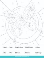 Free Simple Easy Color By Number For Adults and Kids Printables