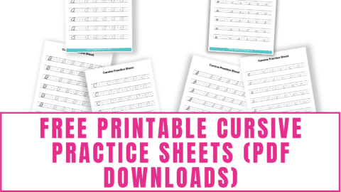 Free Printable Cursive Writing Practice Sheets PDF Downloads