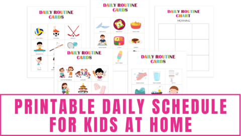 Printable Daily Schedule for Kids at Home