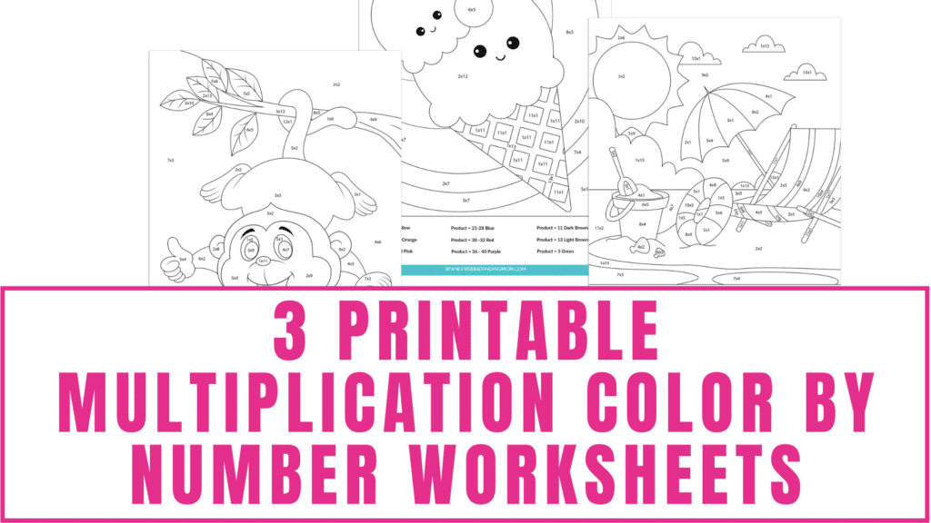 Printable Multiplication Color By Number Worksheets PDF Downloads 