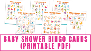 Baby Shower Bingo Cards (Printable PDF)