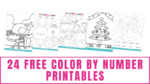 24 Free Color by Number Printables