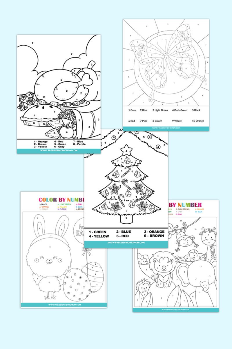 Color by Number Printables