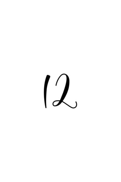 Free Printable Cursive Numbers 1-20