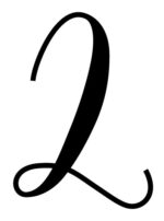 Free Cursive Number 2 Printable