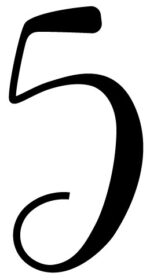 Free Cursive Number 5 Printable