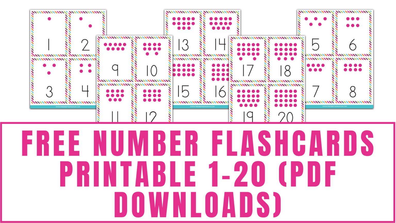 Free Number Flashcards Printable 1-20 (PDF Downloads)
