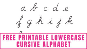 Printable Cursive Alphabet Chart PDF (Upper and Lowercase Letters)