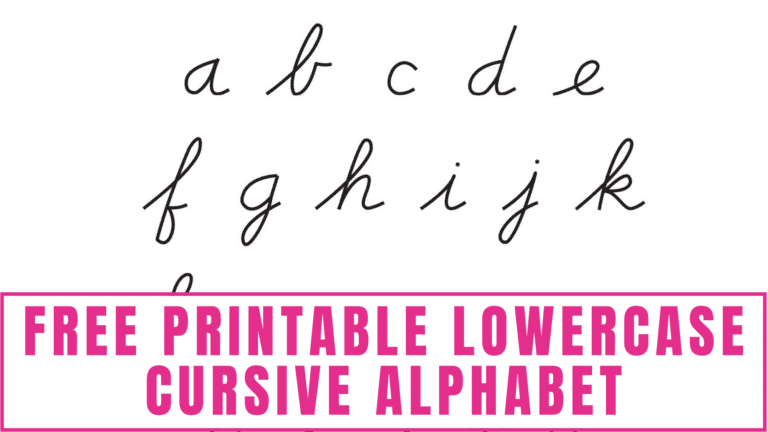 Printable Cursive Alphabet Chart PDF (Upper and Lowercase Letters)