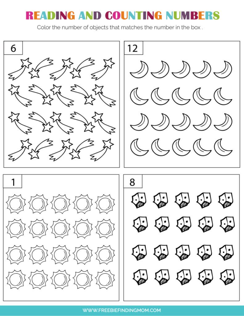 9 Free Printable Number Worksheets For Kindergarten Freebie Finding Mom