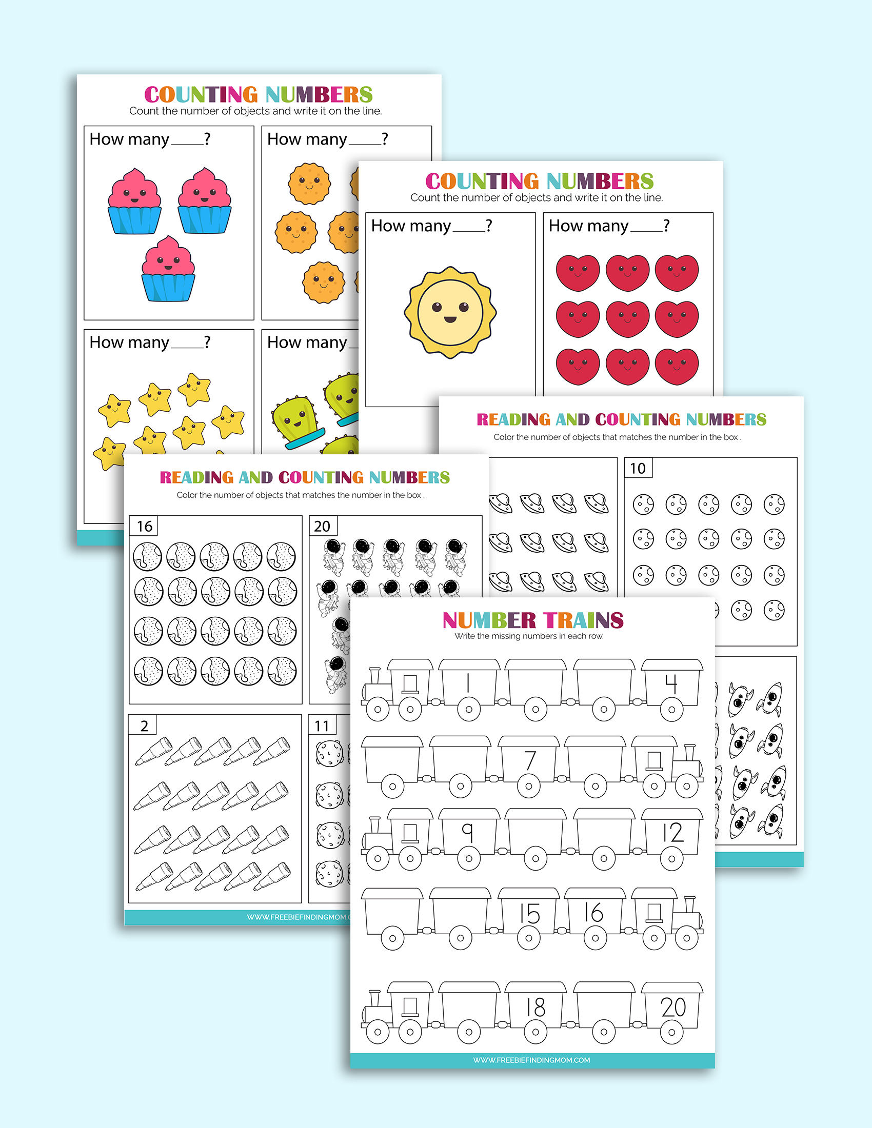 9 Free Printable Number Worksheets For Kindergarten Freebie Finding Mom