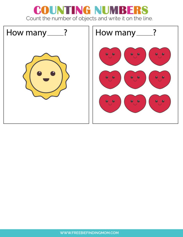 Printable Tracing Numbers Worksheets for Kindergarten