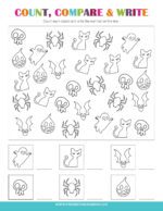Free Preschool Printable Worksheets: Halloween Math