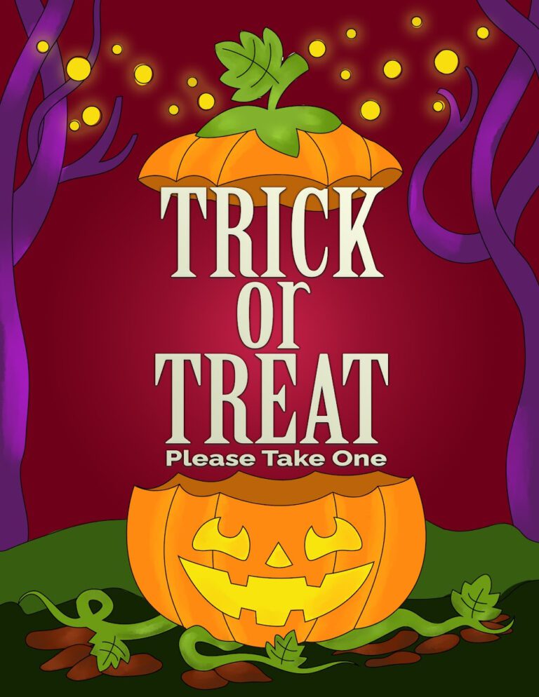 3 Free Please Take One Halloween Sign Printables