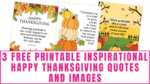 Free Printable Inspirational Happy Thanksgiving Quotes and Images