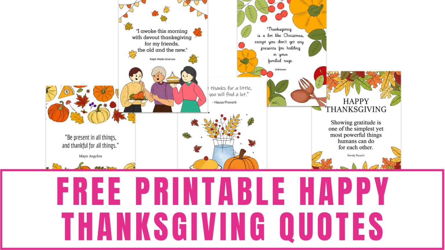 Free Printable Happy Thanksgiving Quotes